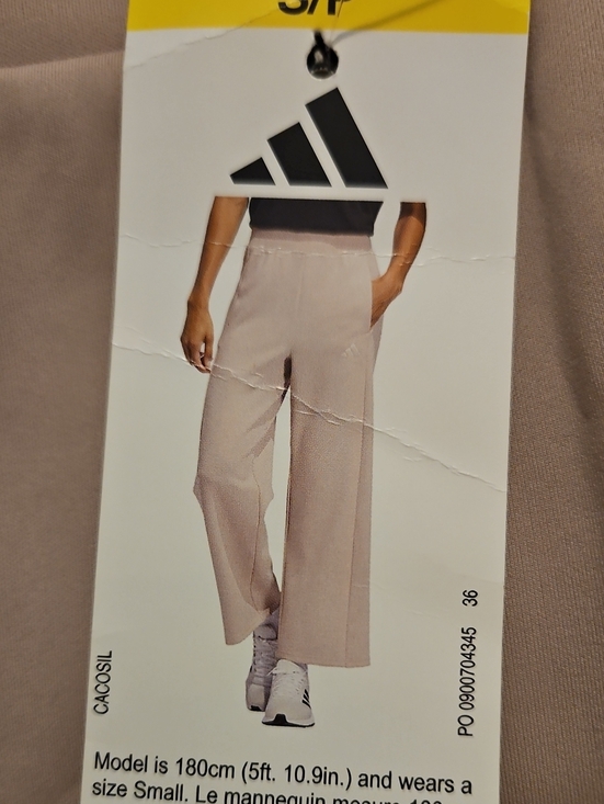 adidas | Pants & Jumpsuits | New Adidas Light Tan Wide Leg Active Pant ...